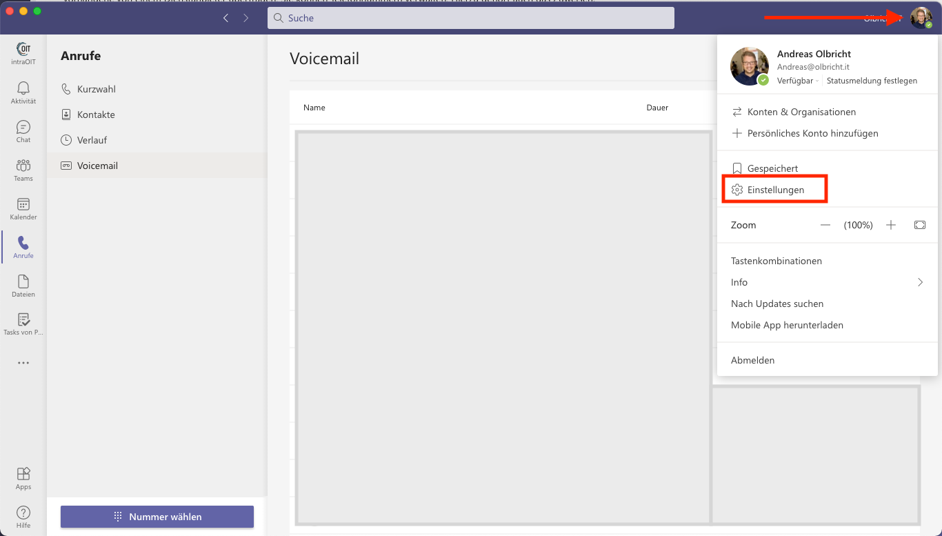 Voicemail for Microsoft Teams - Record greeting | NoProb IT