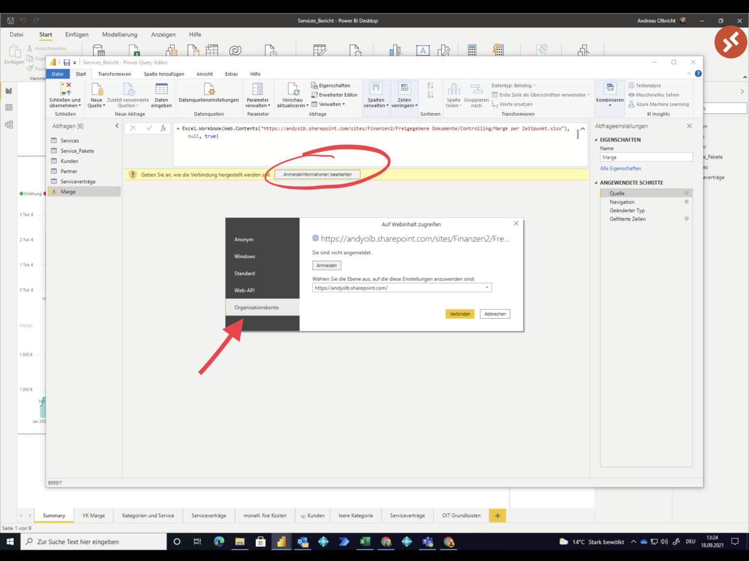 Power BI - move the local Excel file to OneDrive or SharePoint - noprob ...