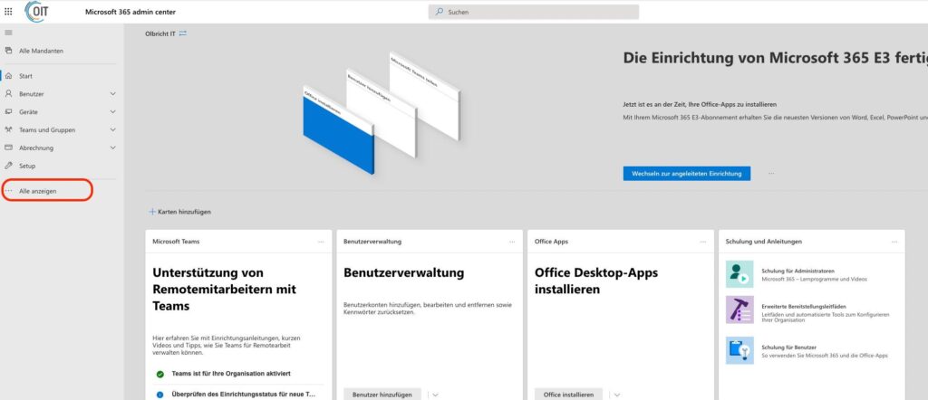 Benutzer im Microsoft 365 Admin center anpassen - noprob.oit.digital