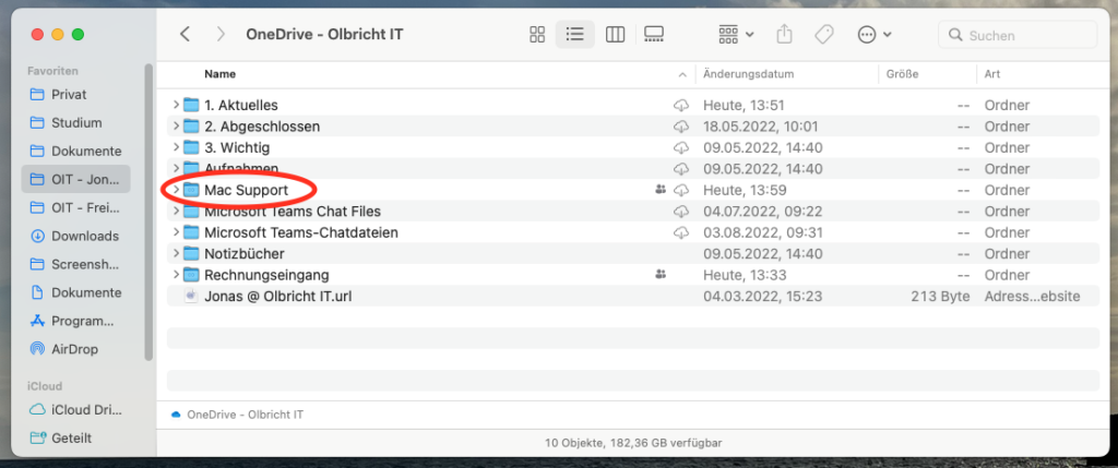 Link Teams folders to OneDrive on Mac - noprob.oit.digital