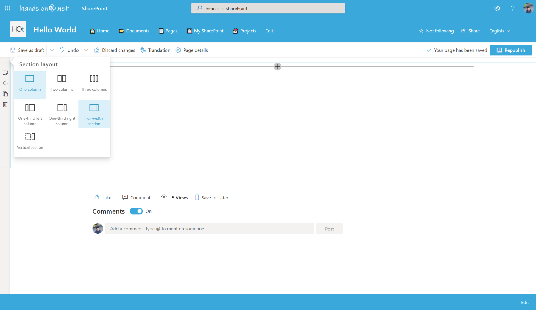 How to view a full width Power BI report in SharePoint - noprob.oit.digital