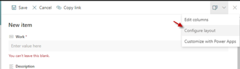 Adding a header to the SharePoint list form - noprob.oit.digital